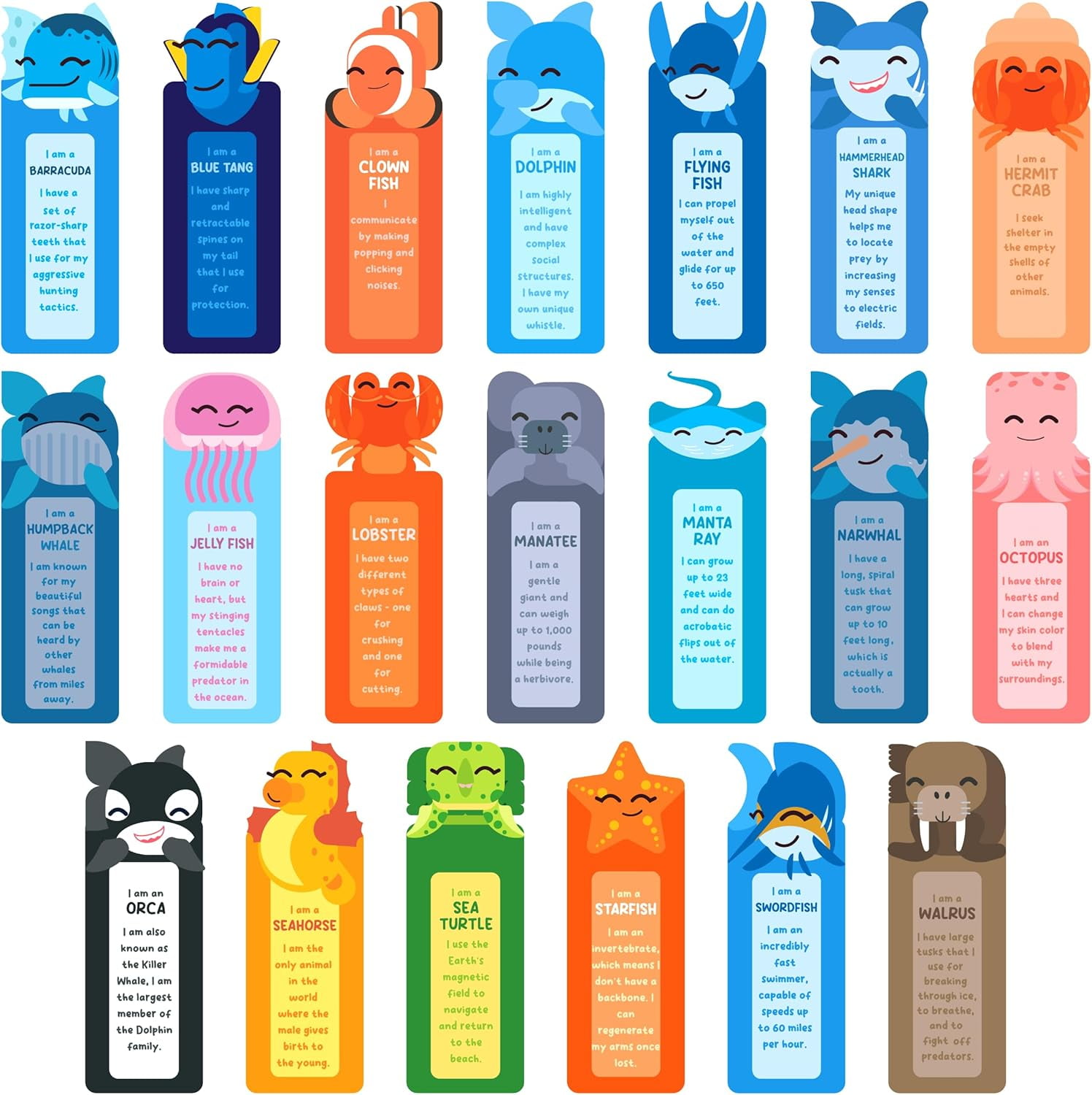 100 Pcs Kid-Friendly Bookmarks ,Fun Cartoon Bookmarks, Bulk Bookmarks ...