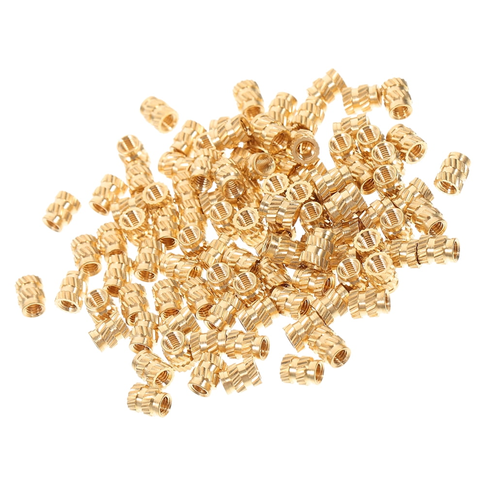 100 Pcs Knurled Brass Nut Nuts Laptop Case Copper Screw Threaded ...