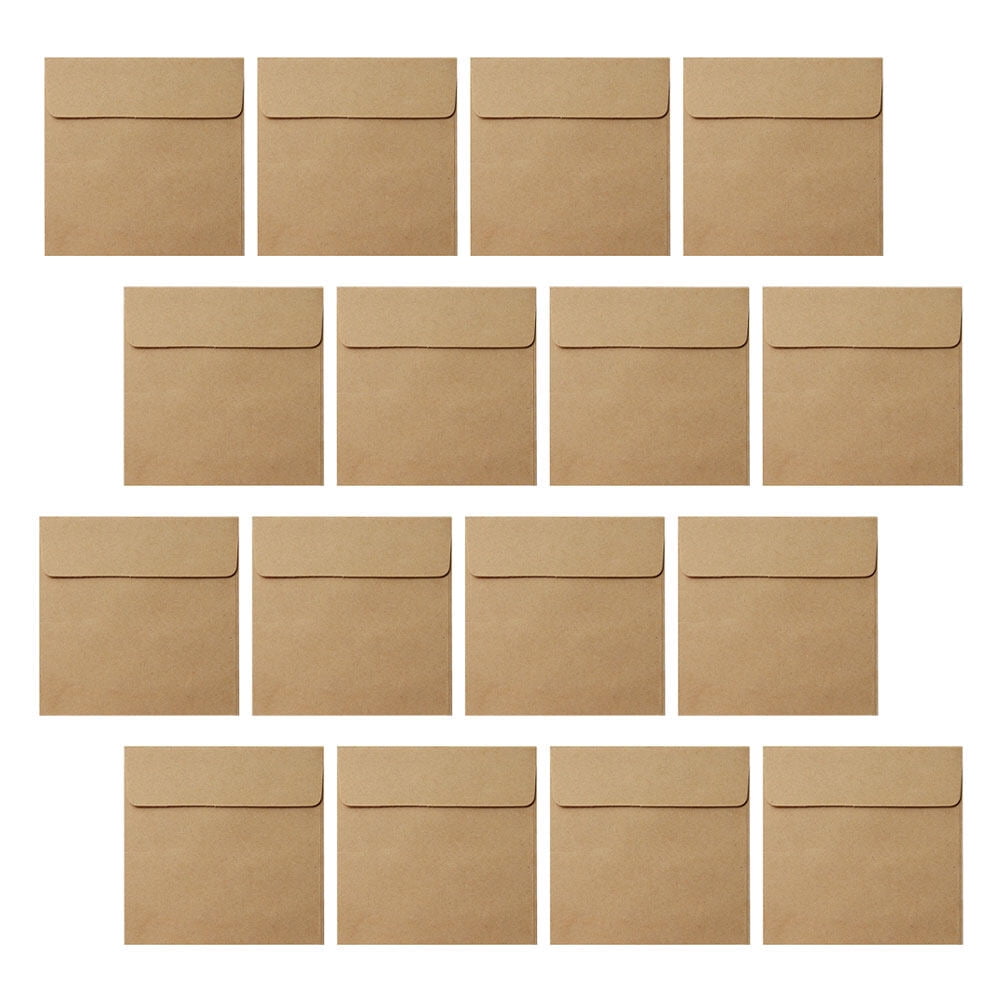 100 Pcs Kraft Envelope Card Envelops Note Packets Tiny Cards Small ...