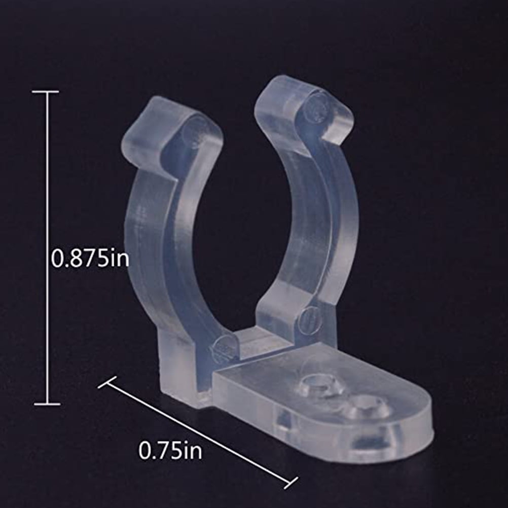 100 Pcs LED Rope Light Clips Holder PC Rope Light Mounting Clips with ...