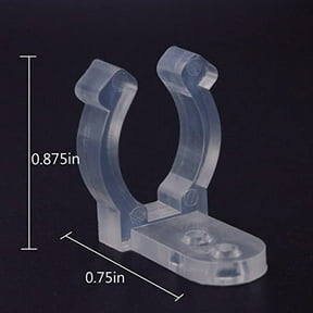 DELight 100pcs Indoor/Outdoor 1/2" 13mm Clear PVC LED Rope Light Holder ...