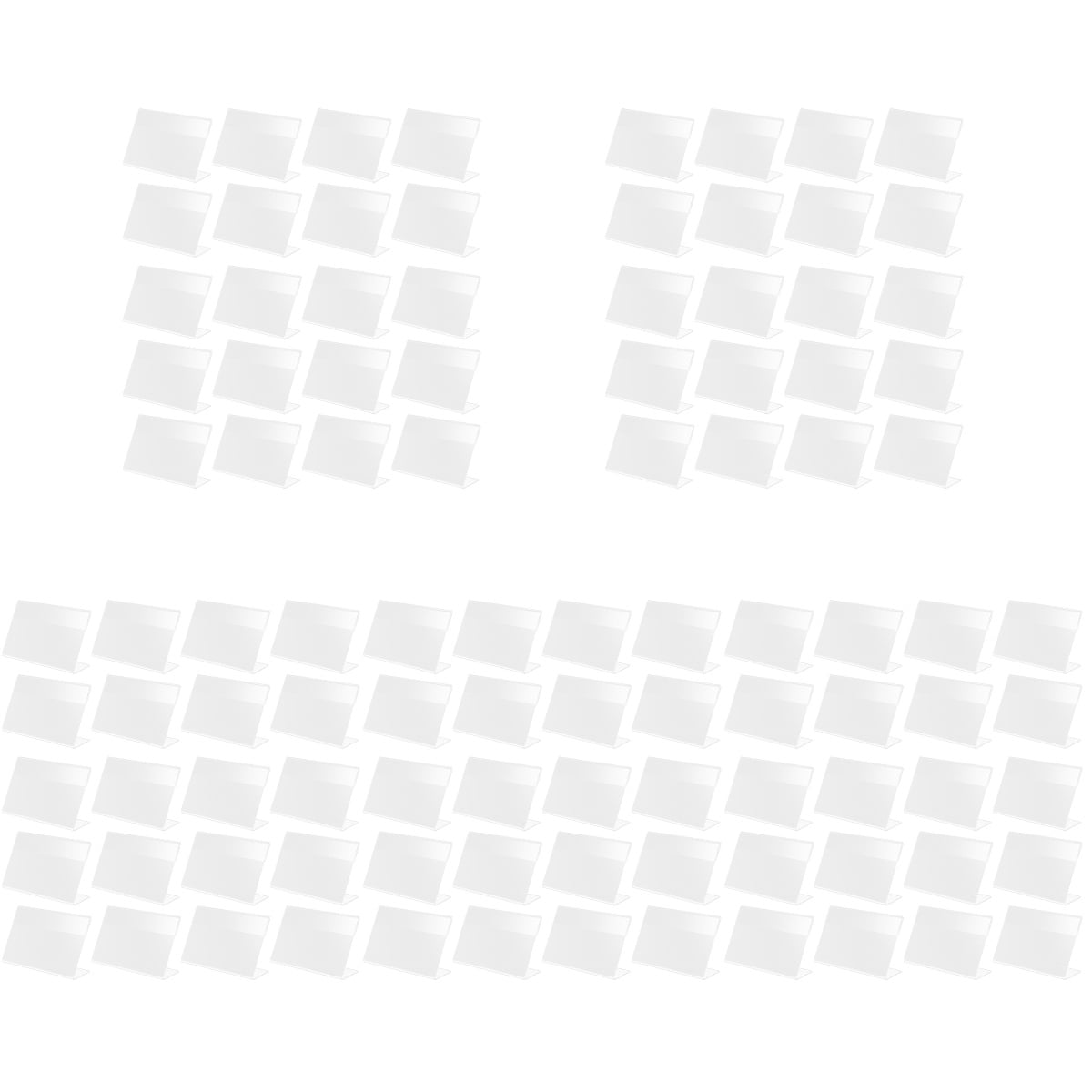 100 Pcs Label Holder Shape Price Holders Transparent Tag Clear Plastic ...