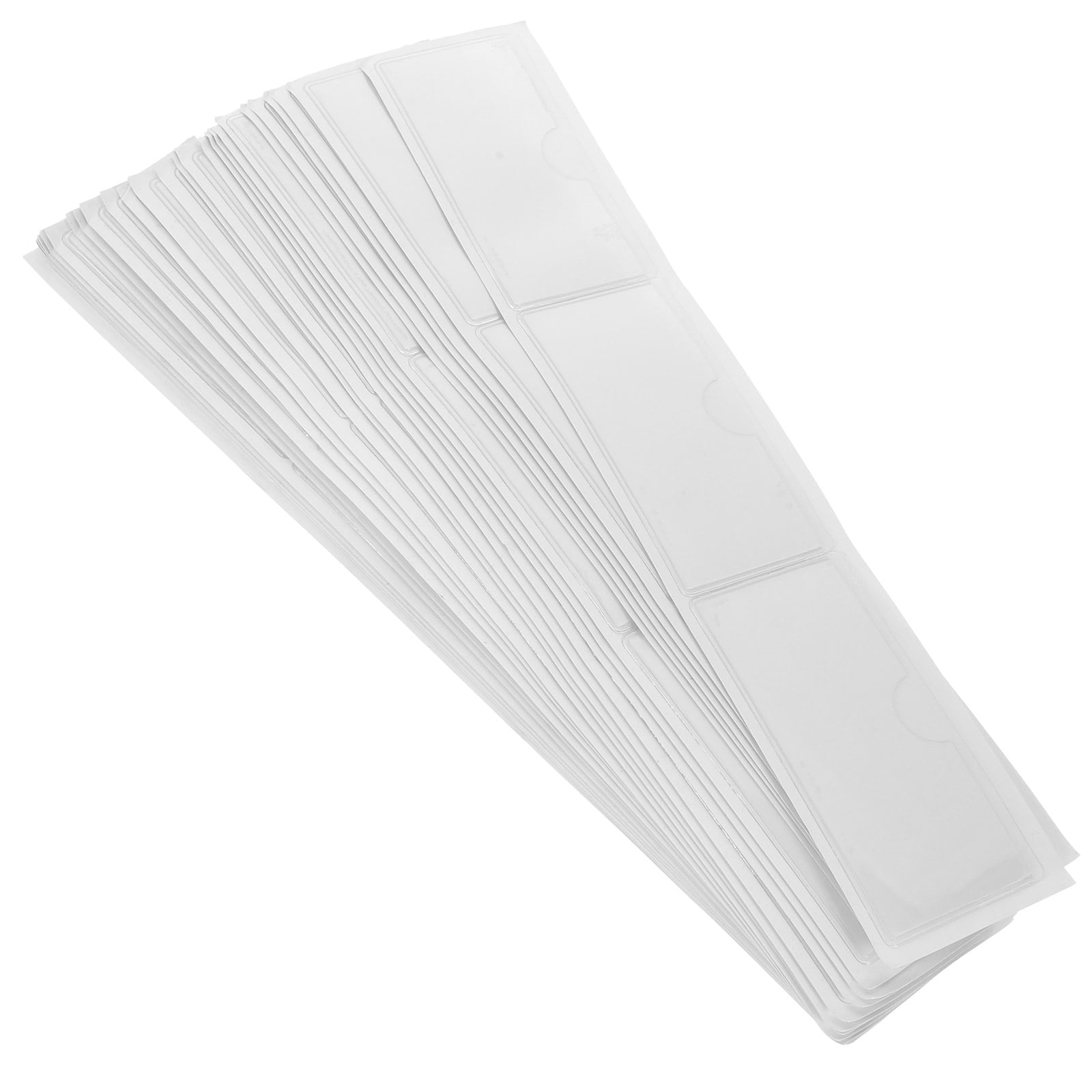100 Pcs Label Set Clear Adhesive Card Sleeves Index Card Protector ...