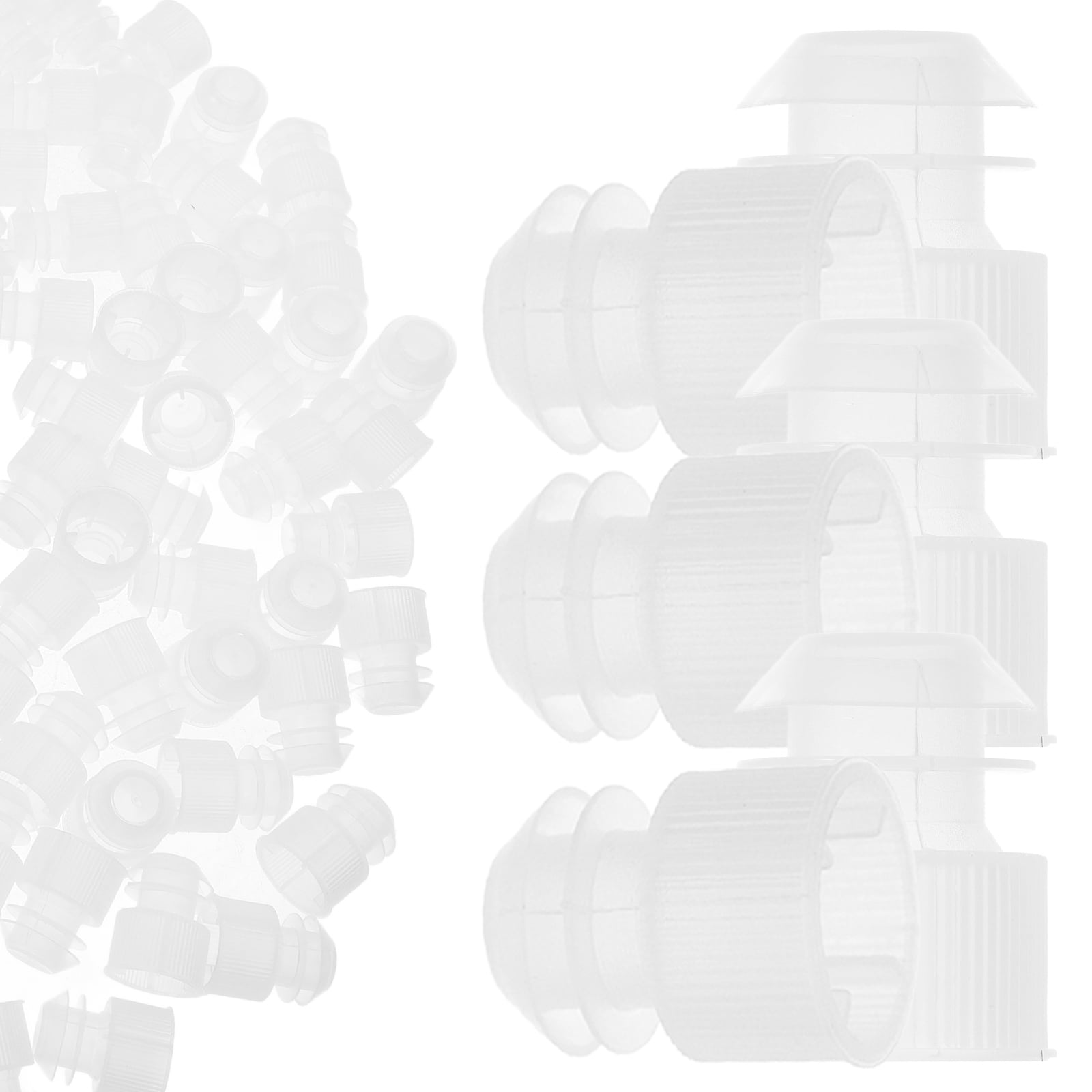 100 Pcs Laboratory Test Tube Stoppers Plastic Sealing Plugs lab ...