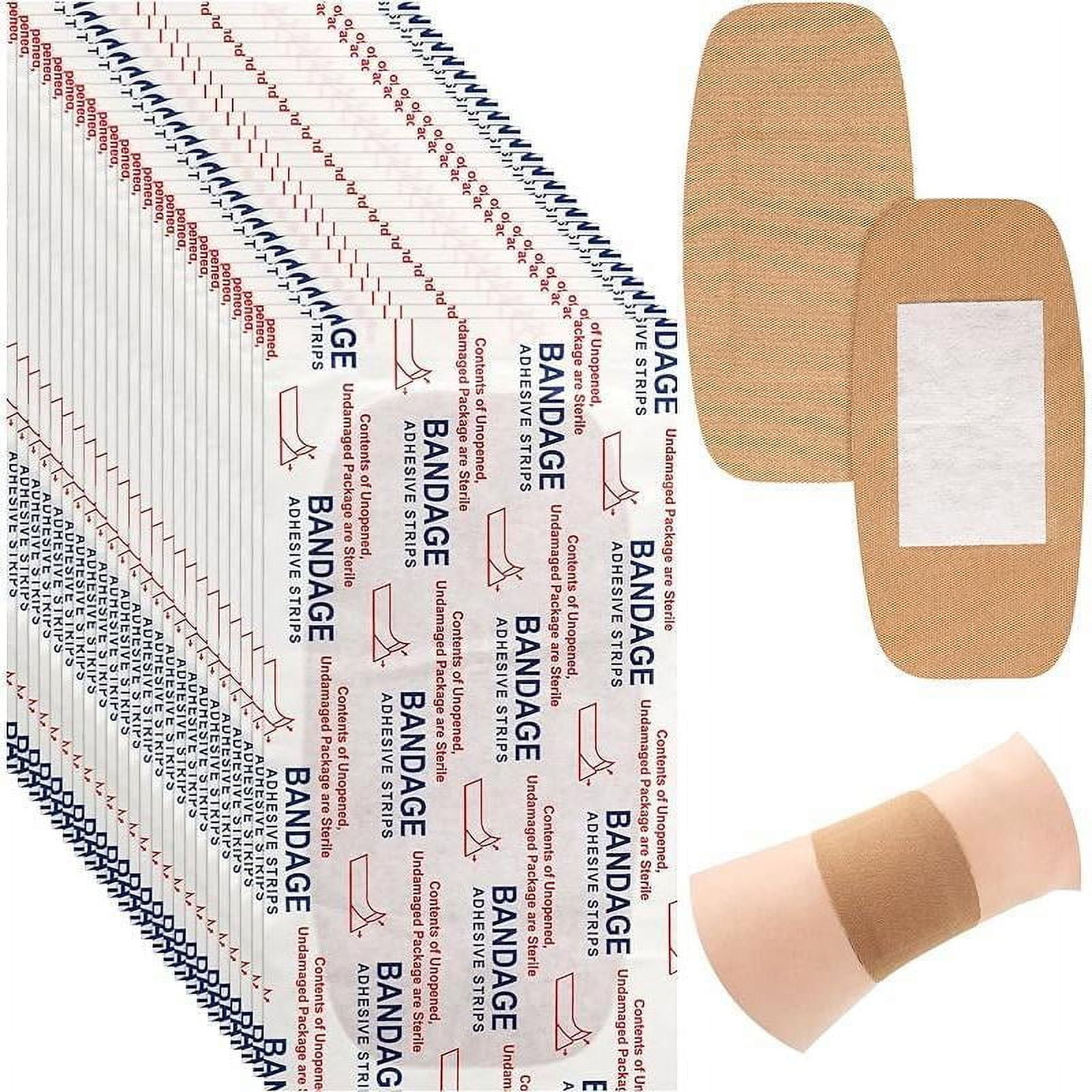 100 Pcs Large Big Flexible Adhesive Bandages Wound Care Latex Free ...