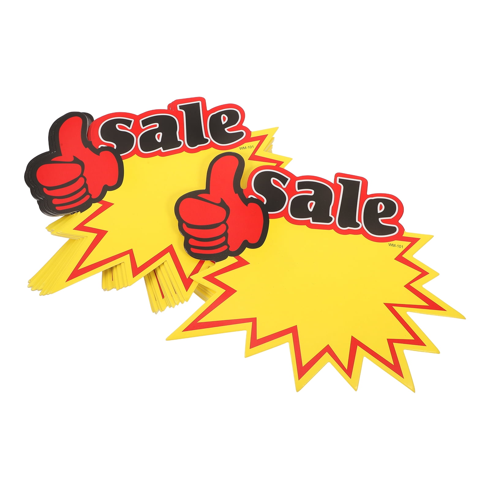 100 Pcs Large Price Tag Display Holder Advertising Paper Logo Cordless ...