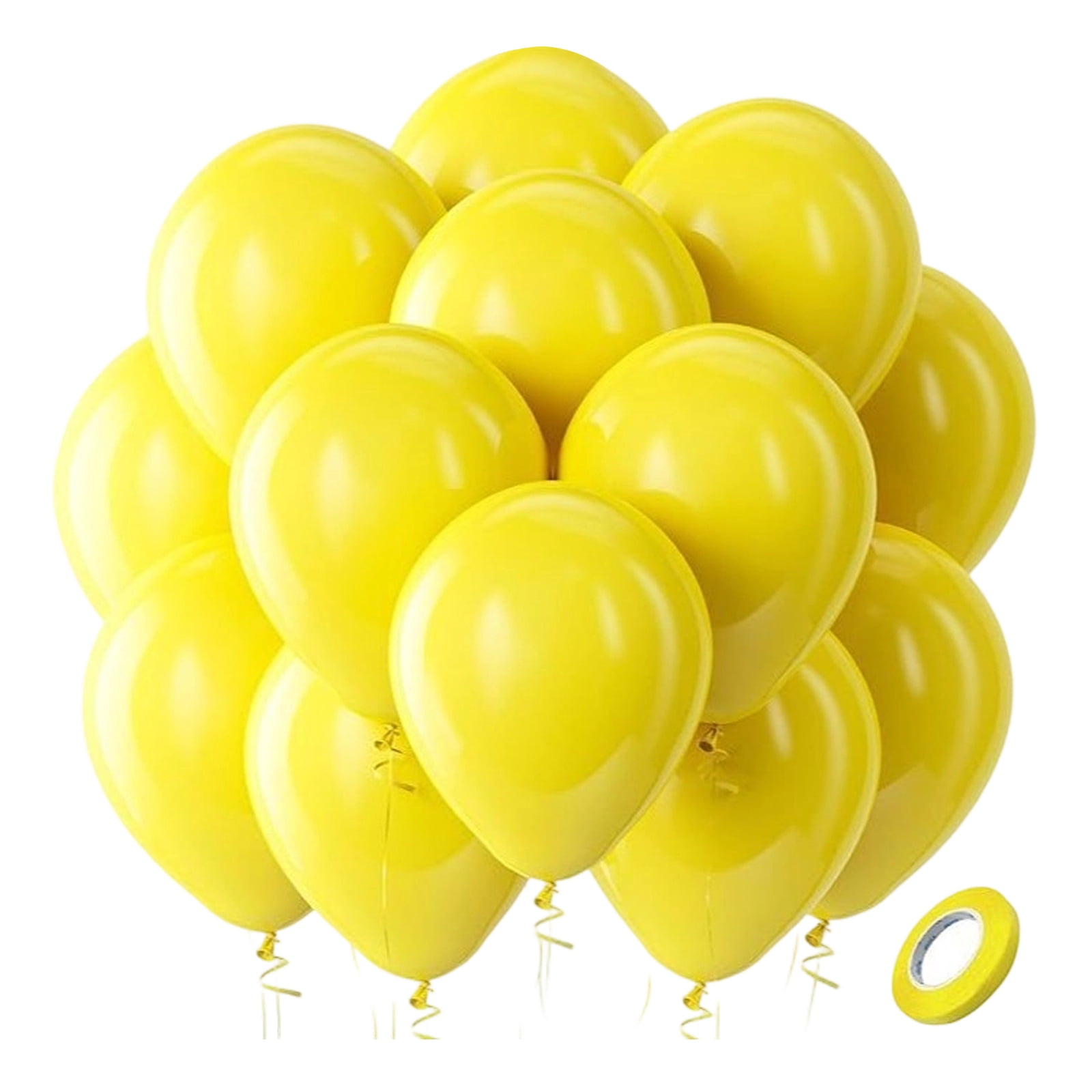 100 Pcs Latex Balloons with 1 Roll Ribbon - 12 Inch Round Helium ...
