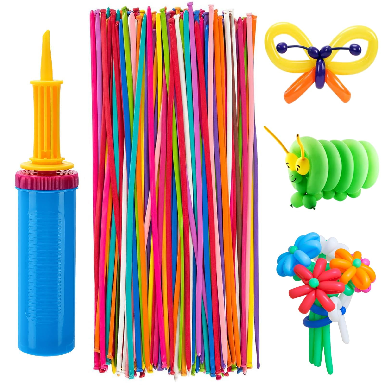100 Pcs Latex Twisting Balloons - 260 N Balloons Kit for Balloon ...