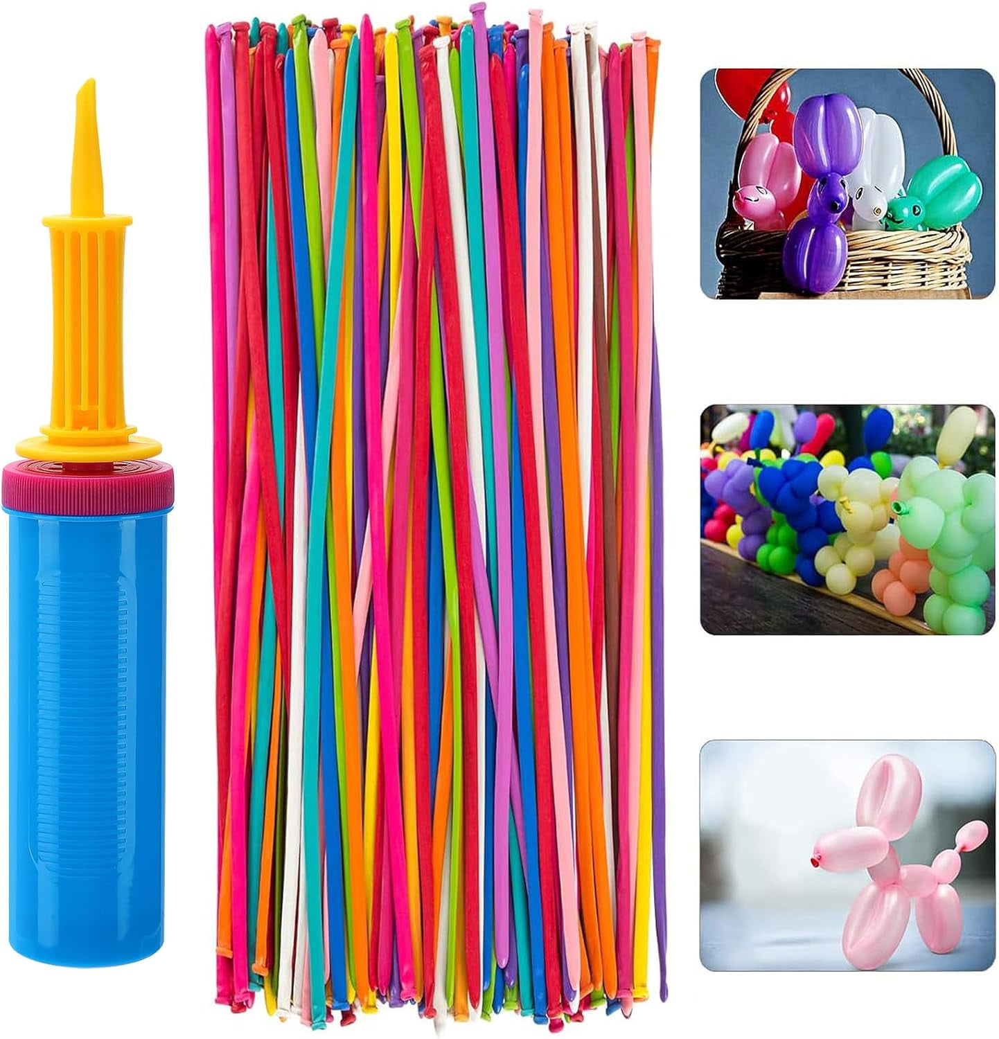 100 Pcs Latex Twisting Balloons - 260 N Balloons Kit for Balloon ...