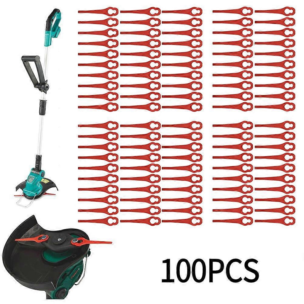 100 Pcs Lawn Mower Blades 85mm Strimmer Replacement Parts 97699 2002706 ...