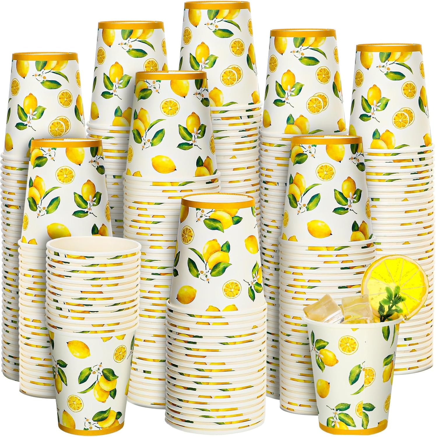 100 Pcs Lemonade Paper Cups Disposable Lemonade Stand Cups Bathroom ...