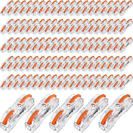 100 Pcs Lever Wire Connectors Nuts, Compact Splicing Wire Connectors ...