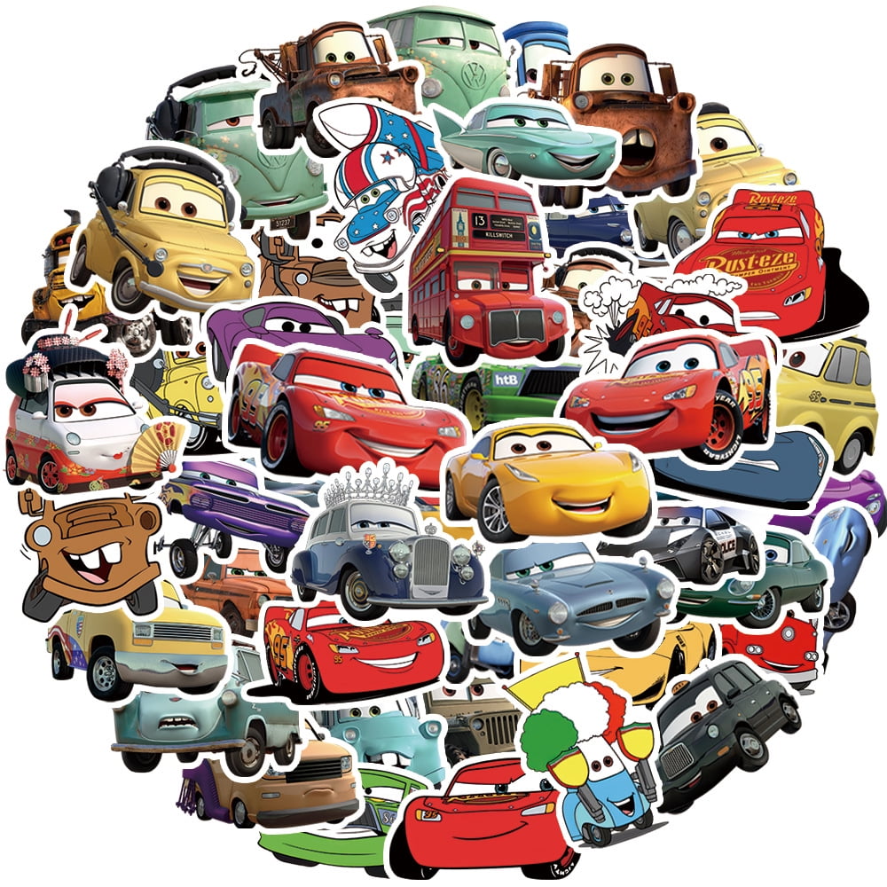 100 Pcs Lightning McQueen Sticker Stickers Mixed Pack,Cartoon ...
