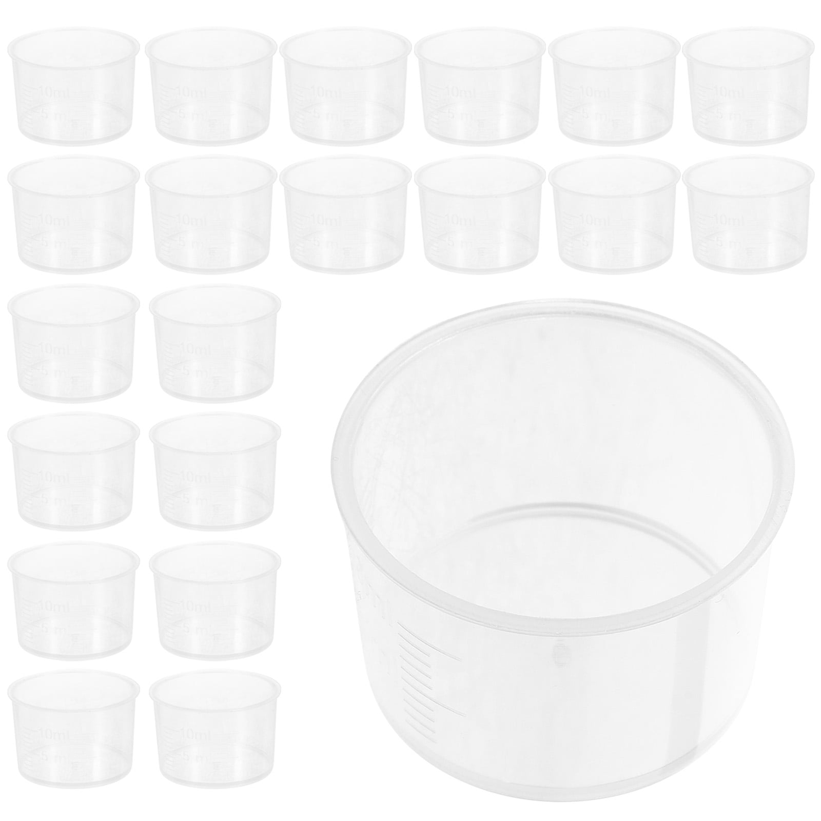 REOFLYUP Transparent Scale Cups Clear Measuring Cup PP 10ml 100Pcs ...