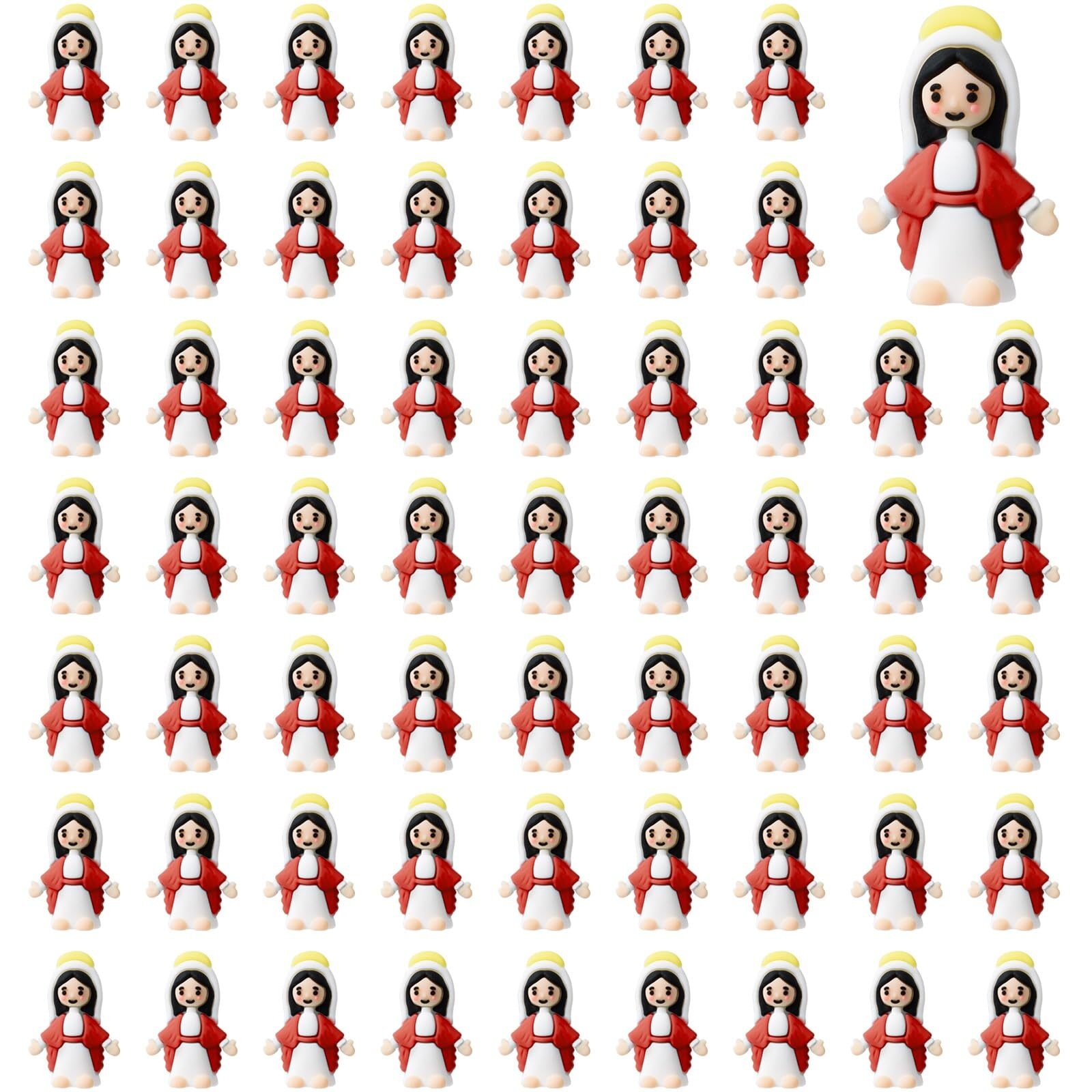 100 Pcs Little Virgin Mary Figurines Miniature Virgin Mary Doll to Hide ...