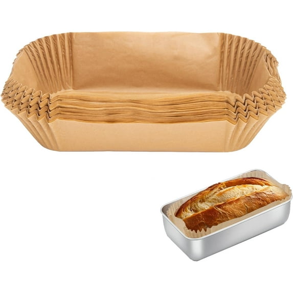 100 Pcs Loaf Pan Liners for Baking Bread 9x5 Inch, Non-Stick Pre Formed ...
