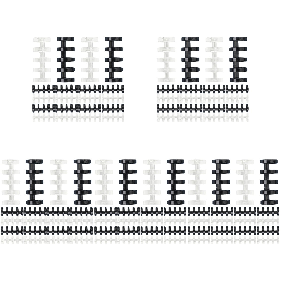 100 Pcs Loose Leaf Binder Rings Notebook Spiral Binding Coils Section ...