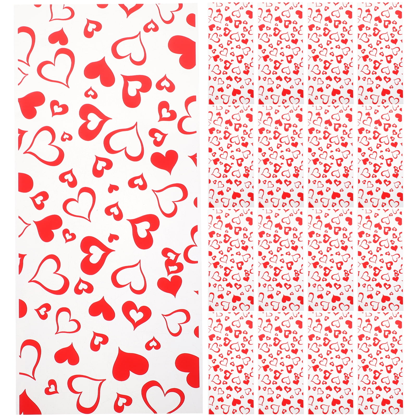 MERRYHAPY Red Valentine Candy Bags Treat Packaging 100 Pieces for Party ...