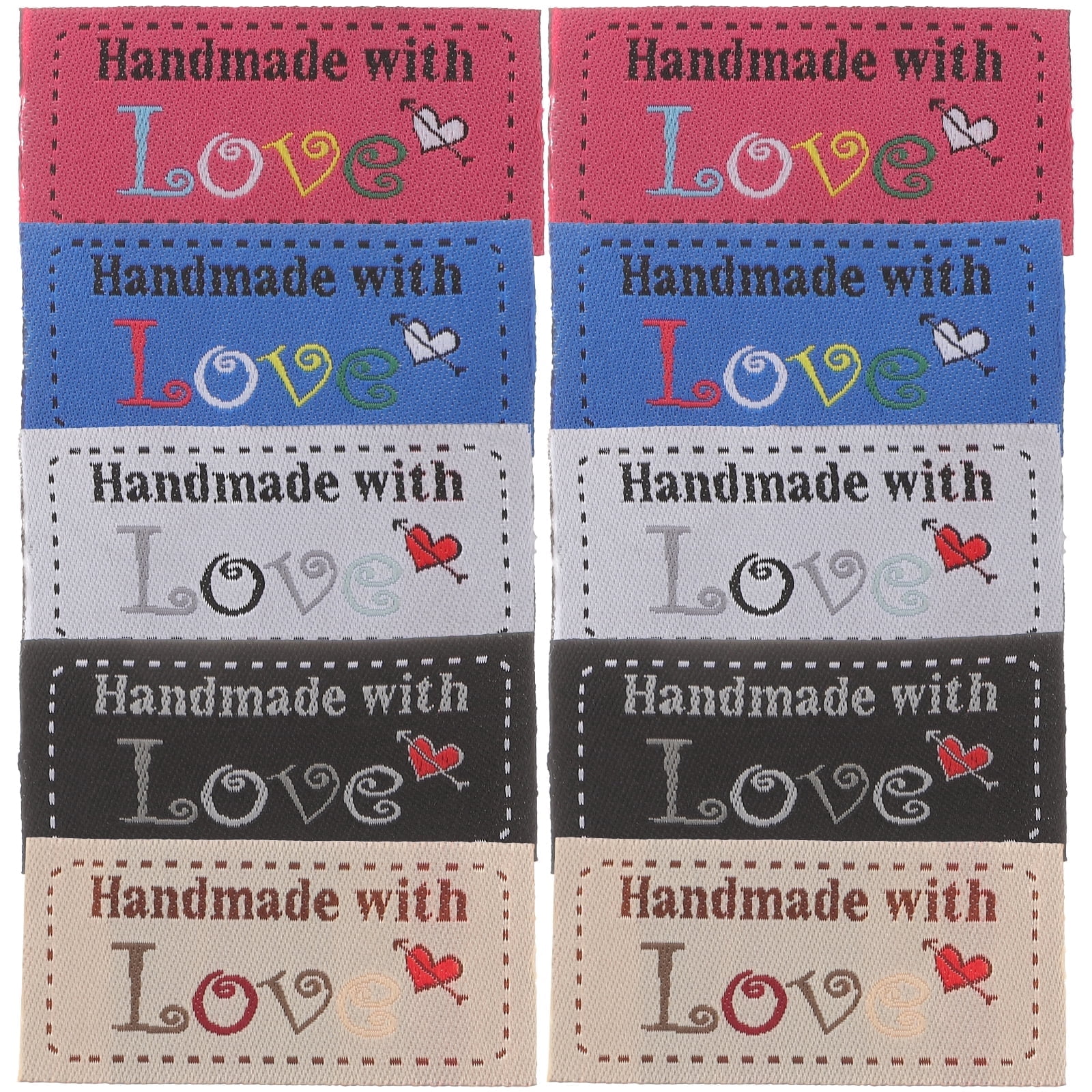 100 Pcs Love Woven Label Quilt Personalized Tags for Handmade Items ...