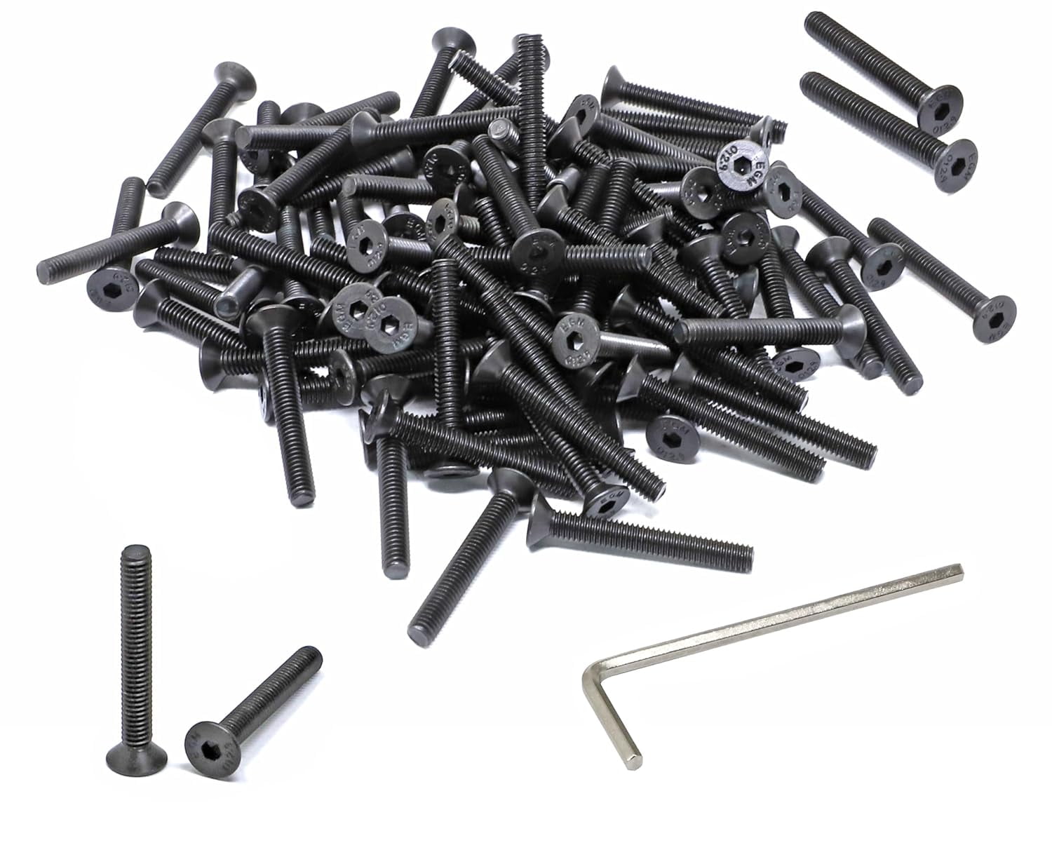 100 Pcs M4 x 30mm Thread Pitch 0.7 mm Alloy Steel 12.9 Grade Hex Socket ...