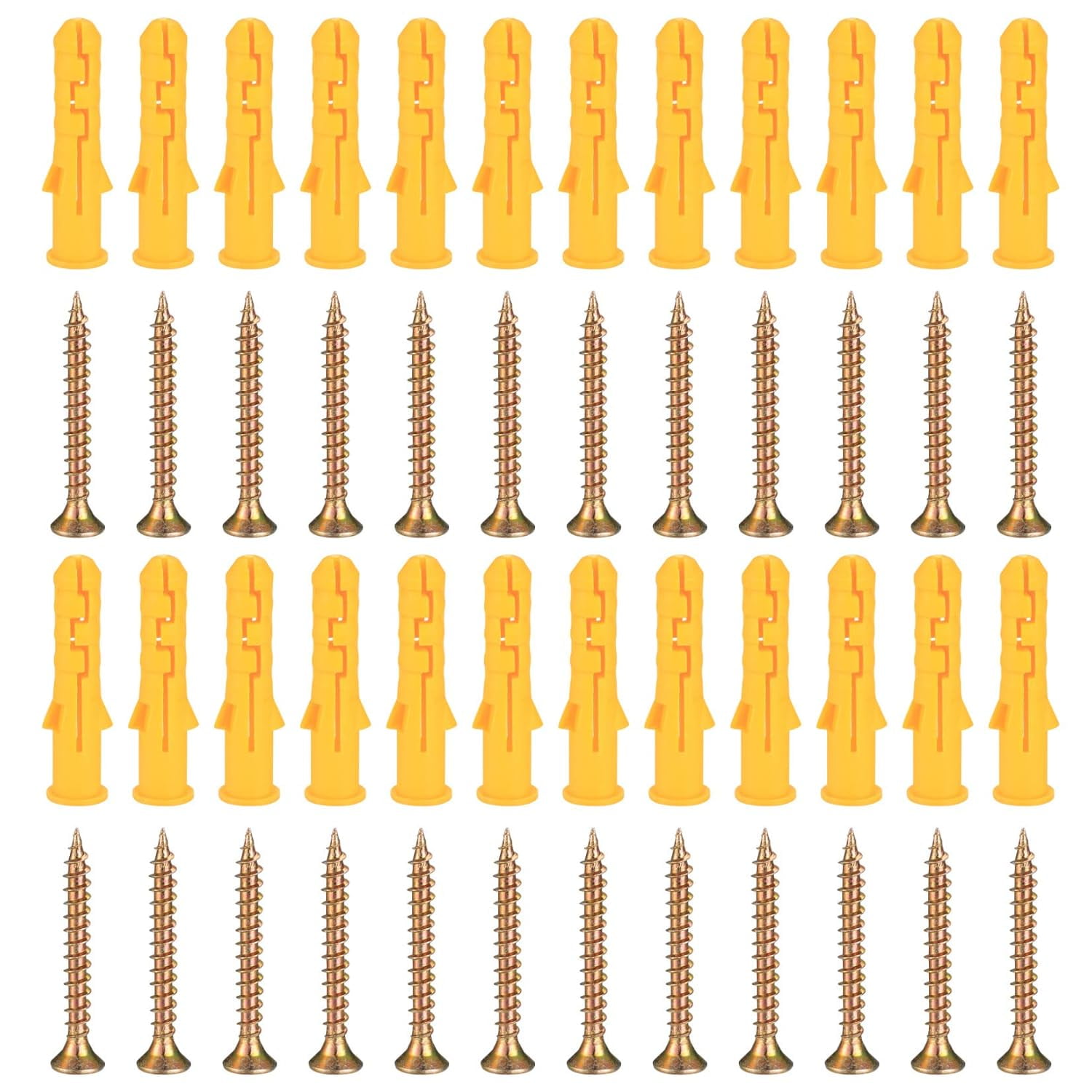 100 Pcs M8 X 40 Masonry Brick Concrete Wall Fixings Screws,（50 Masonry ...