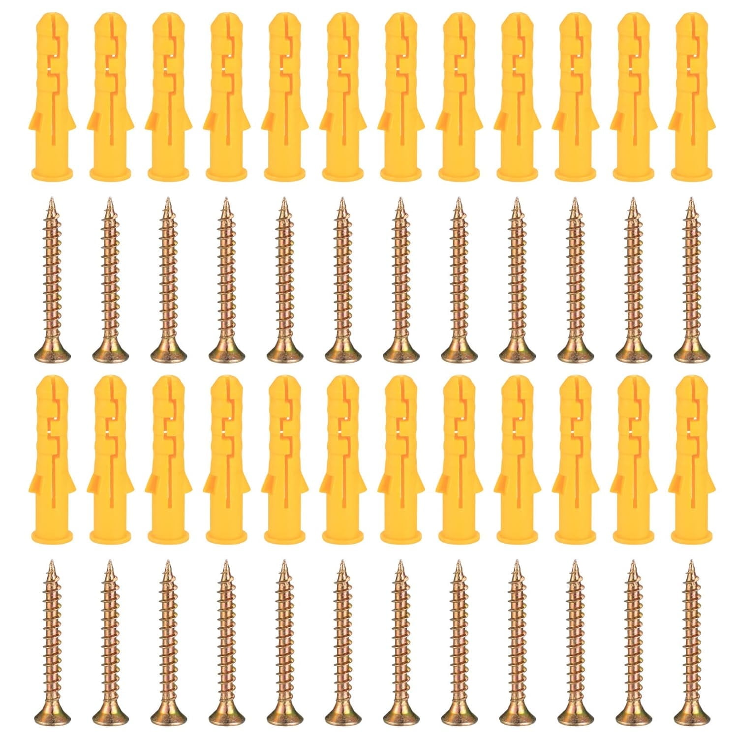 100 Pcs M8 X 40 Masonry Brick Concrete Wall Fixings Screws,（50 Masonry ...