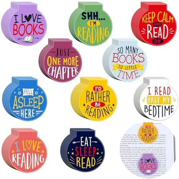 100 Pcs Magnetic Reading Bookmarks Bulk Magnet Reading Awards for Book ...