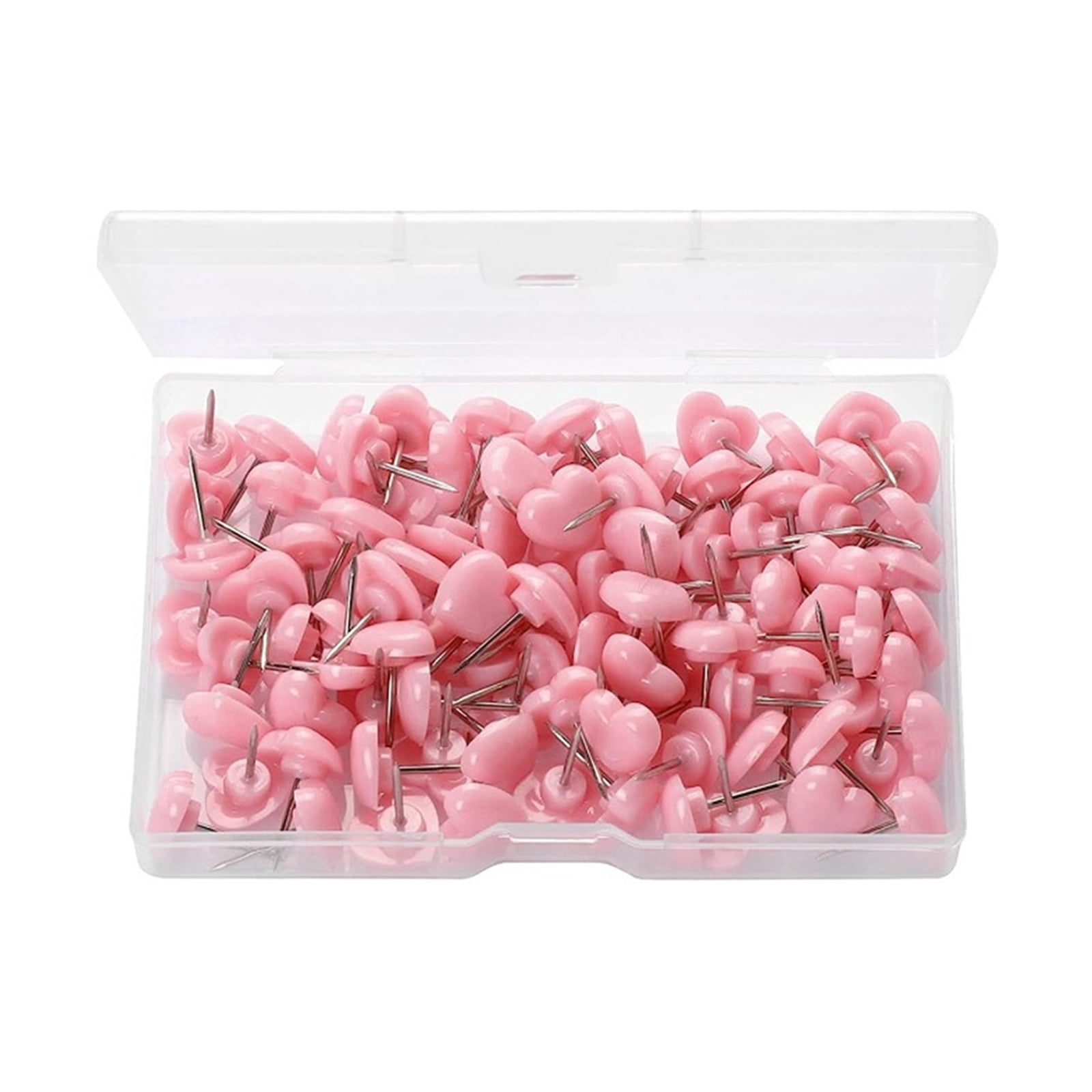 100 Pcs Map Heart Push Pins Decorative Map Tacks Decorative Pushpins ...