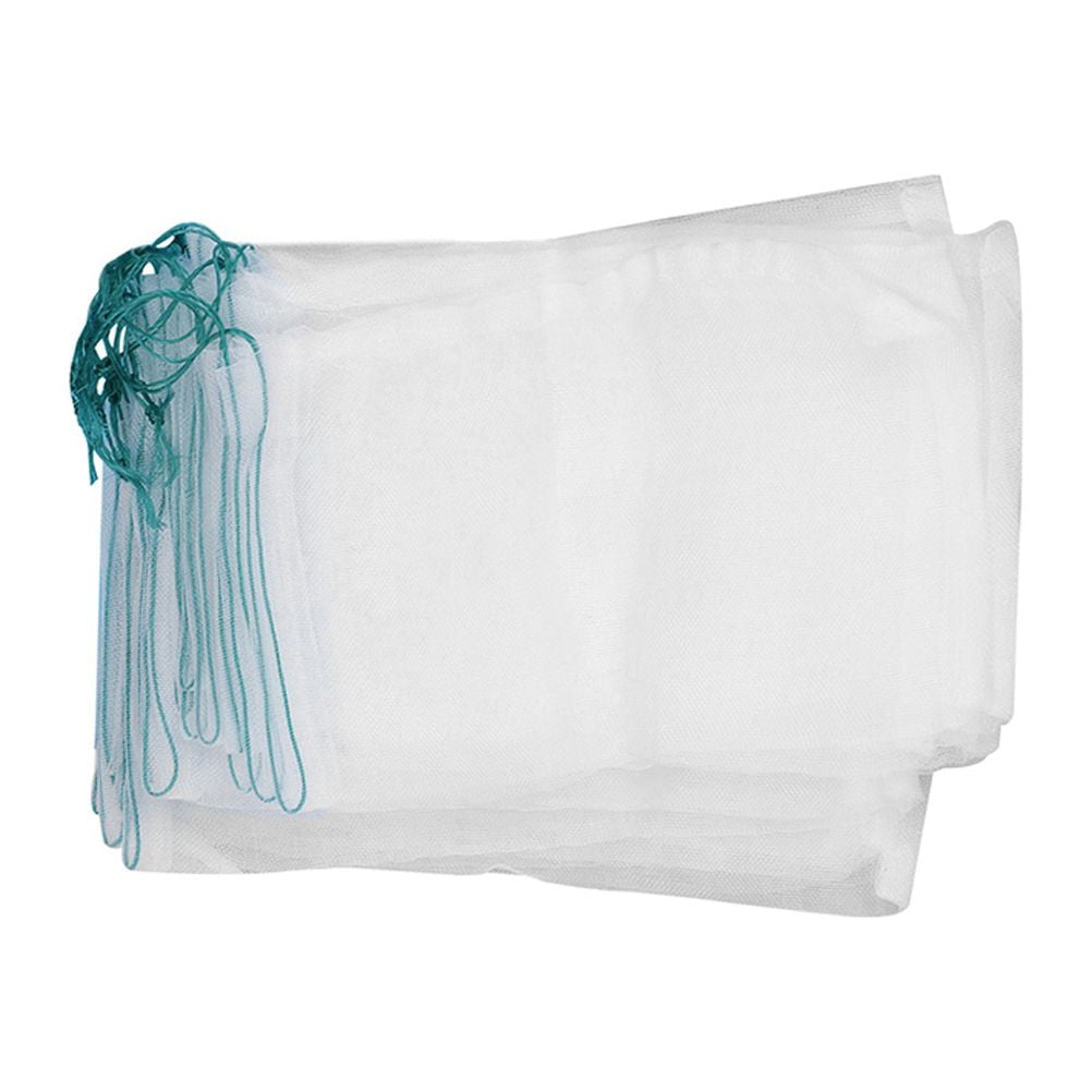 100 Pcs Mesh Bag Multi-function Netting Bags Nylon Drawstring Fruit ...