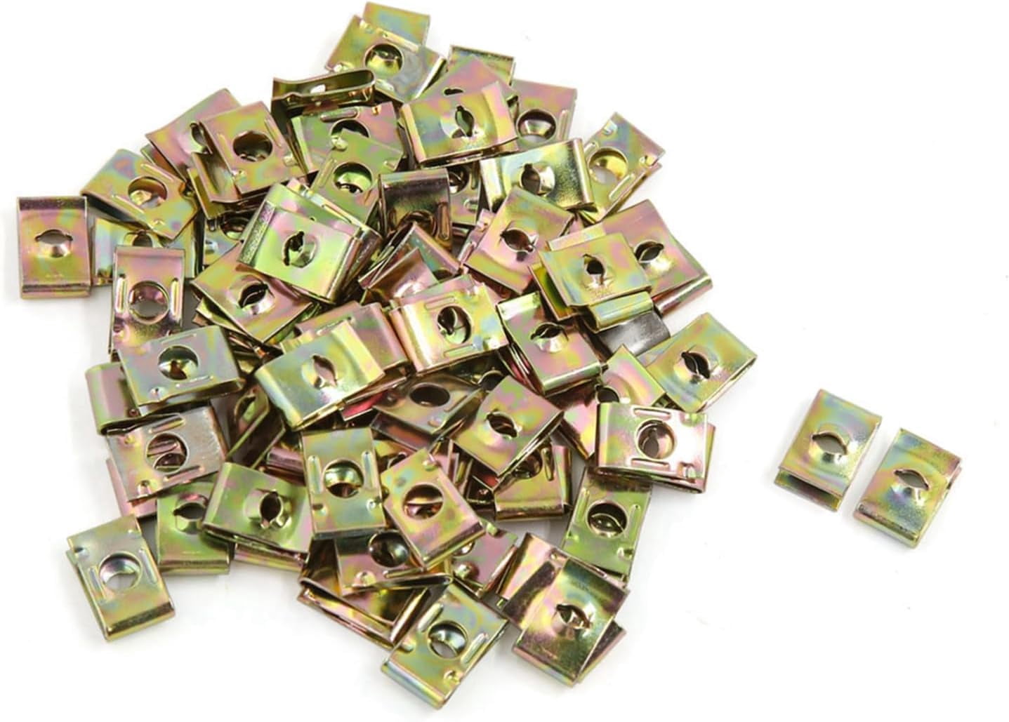 100 Pcs Metal Car Vehicle Door Panel Screw U-Type Fastener Clips 6mm ...