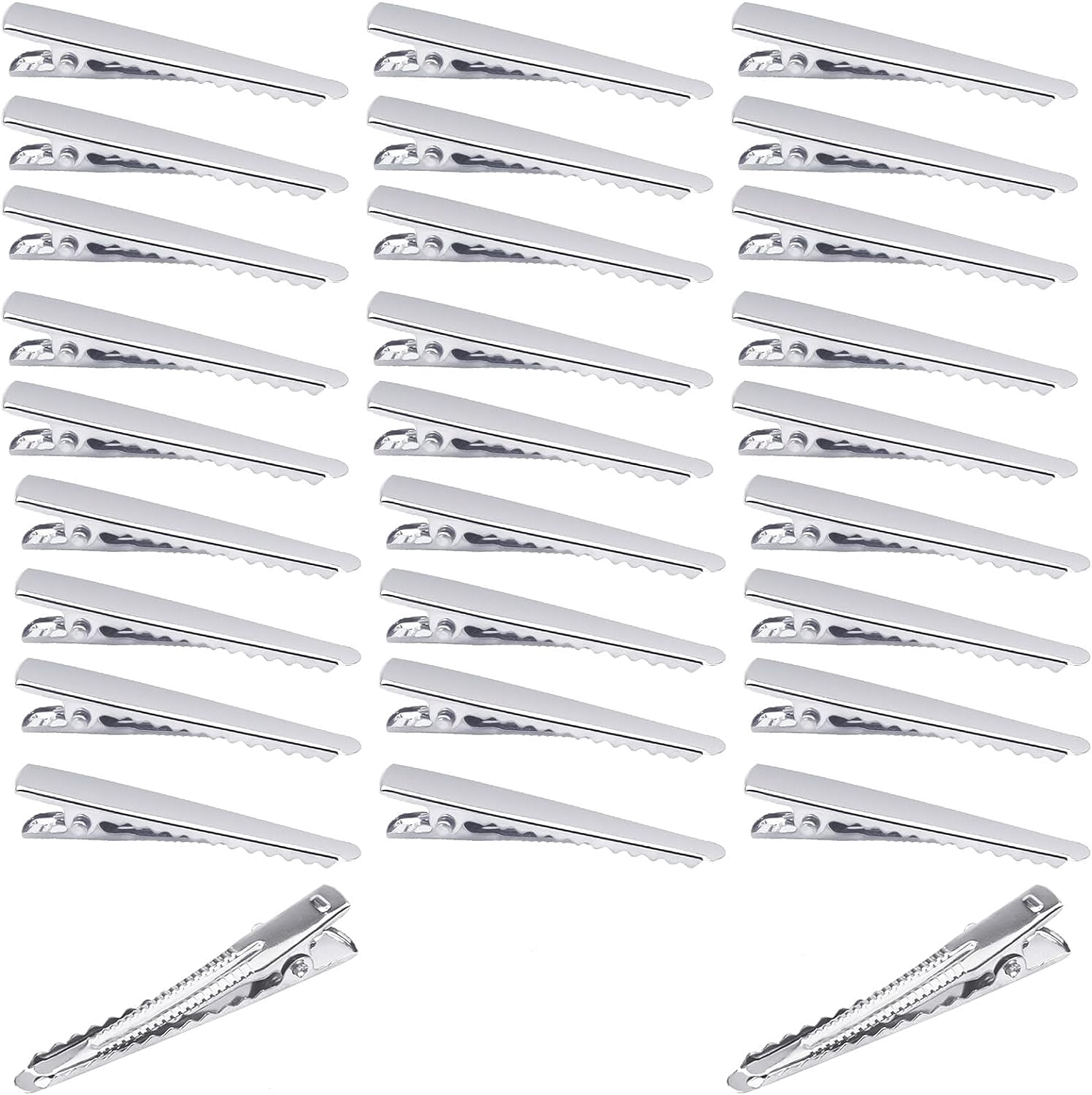100 Pcs Metal Crocodile Clips Hair, 45mm/1.7inch Alligator Hair Clips ...