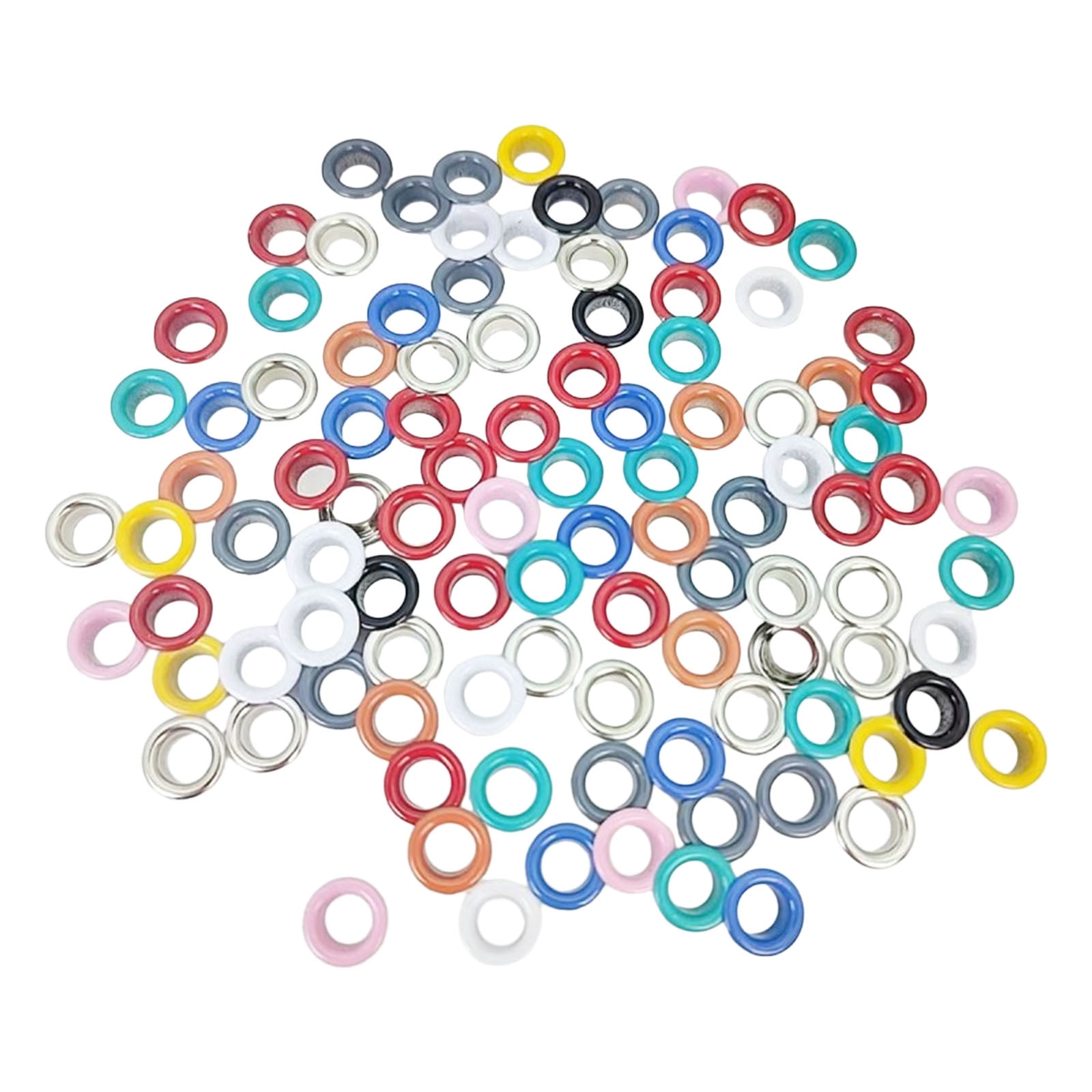 100 Pcs Metal Eyelets 5mm Inner Diameter Air Eye Round Shape Eyelet for ...