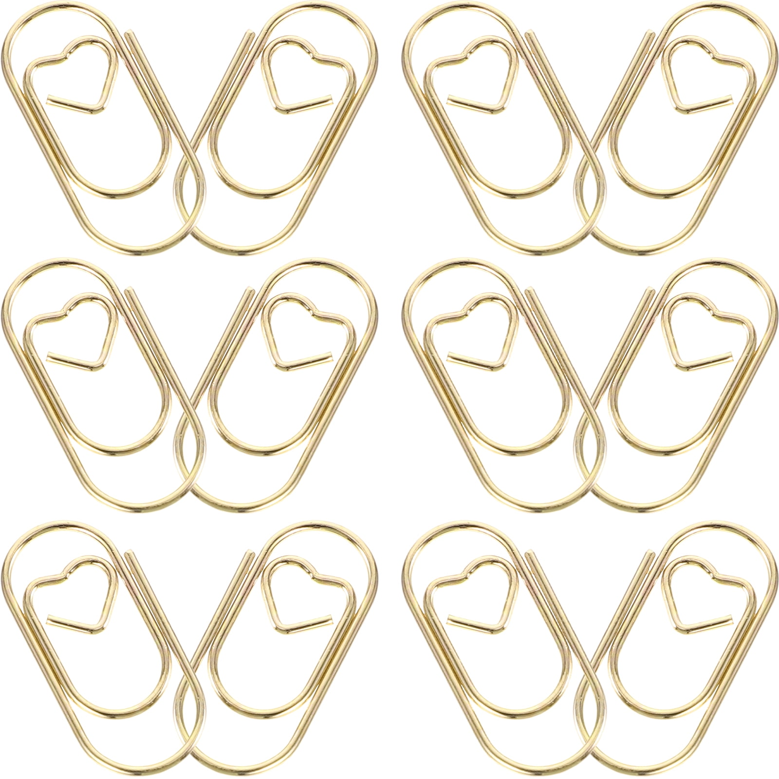 100 Pcs Metal Mini Paper Clip Clips Construction Assorted Colors Gold ...
