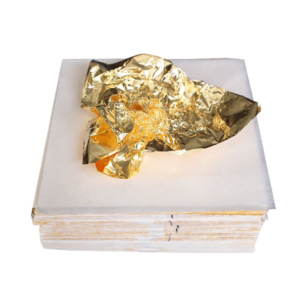 100 Pcs Metal Trim Foil Paper for Painting Gold Leaf Wall Motifs Decor ...