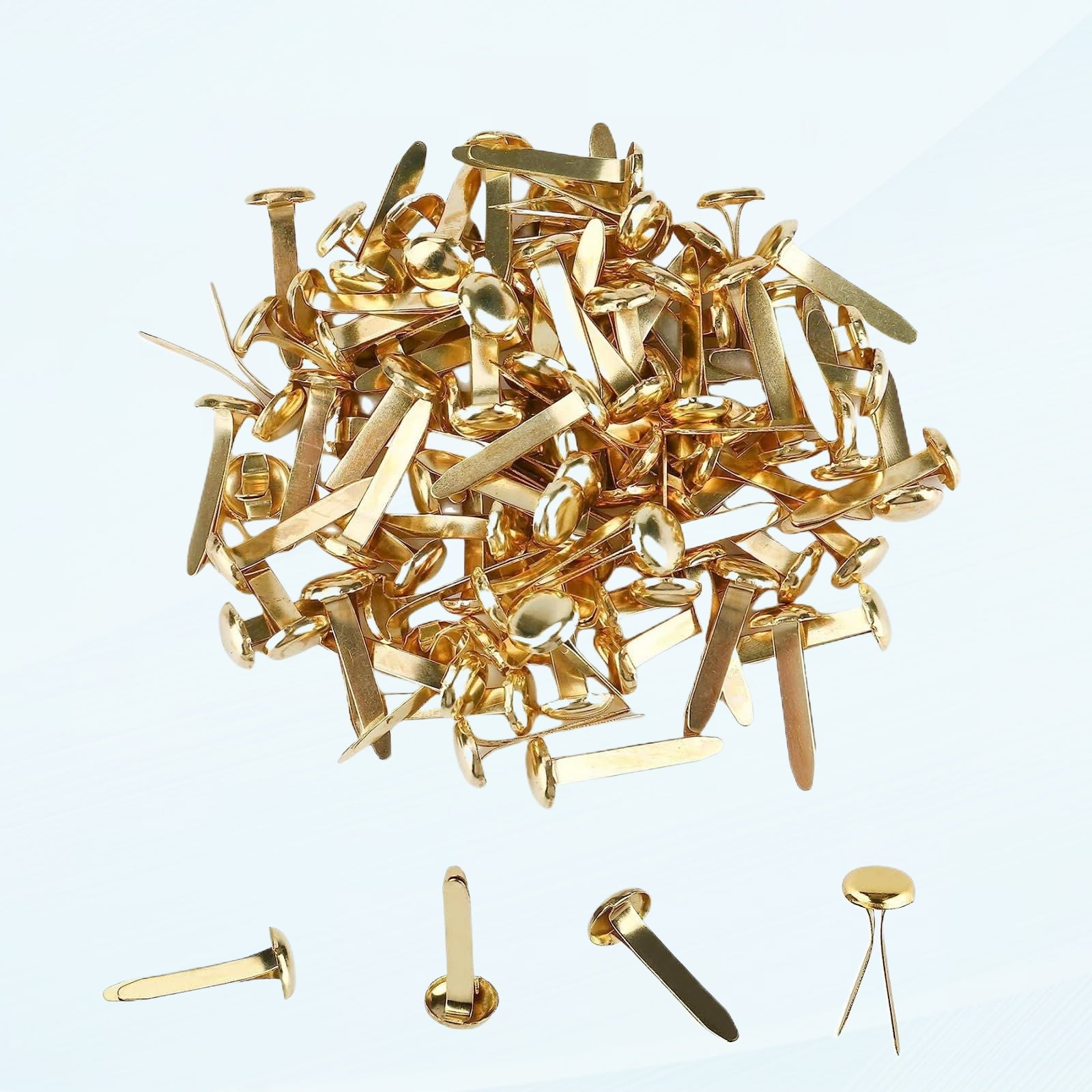 100 Pcs Mini Brads Metal Paper Fasteners, 8mm x 17mm Round Scrapbooking Split Pins - Walmart.com