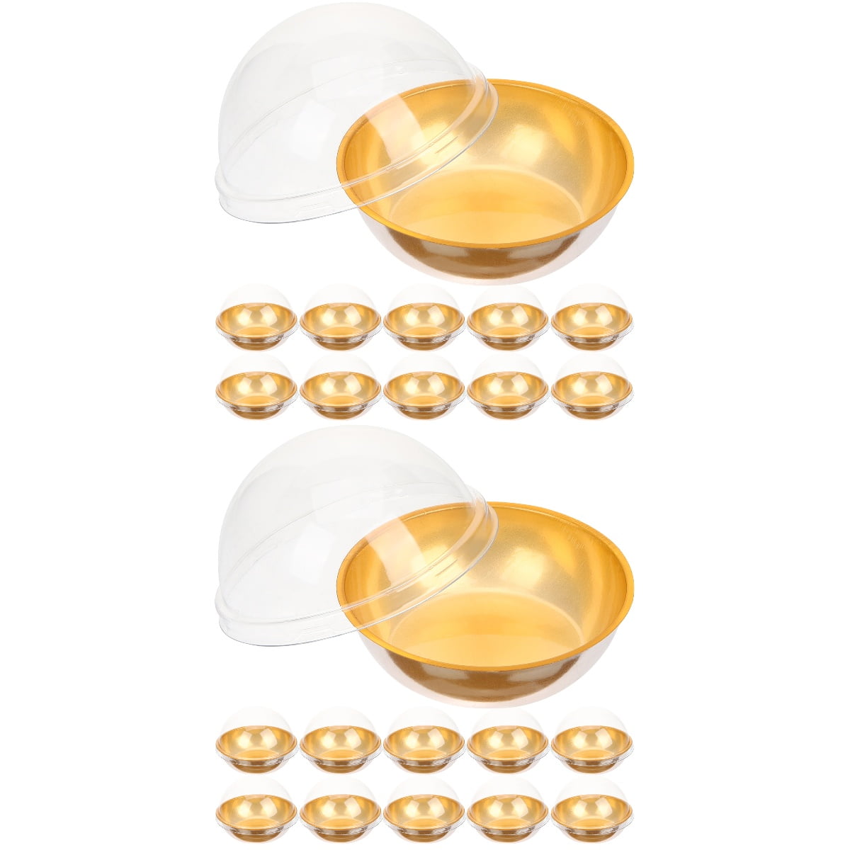 100 Pcs Mini Cake Boxes Clear Round Muffin Holders Mini Dome Boxes with ...