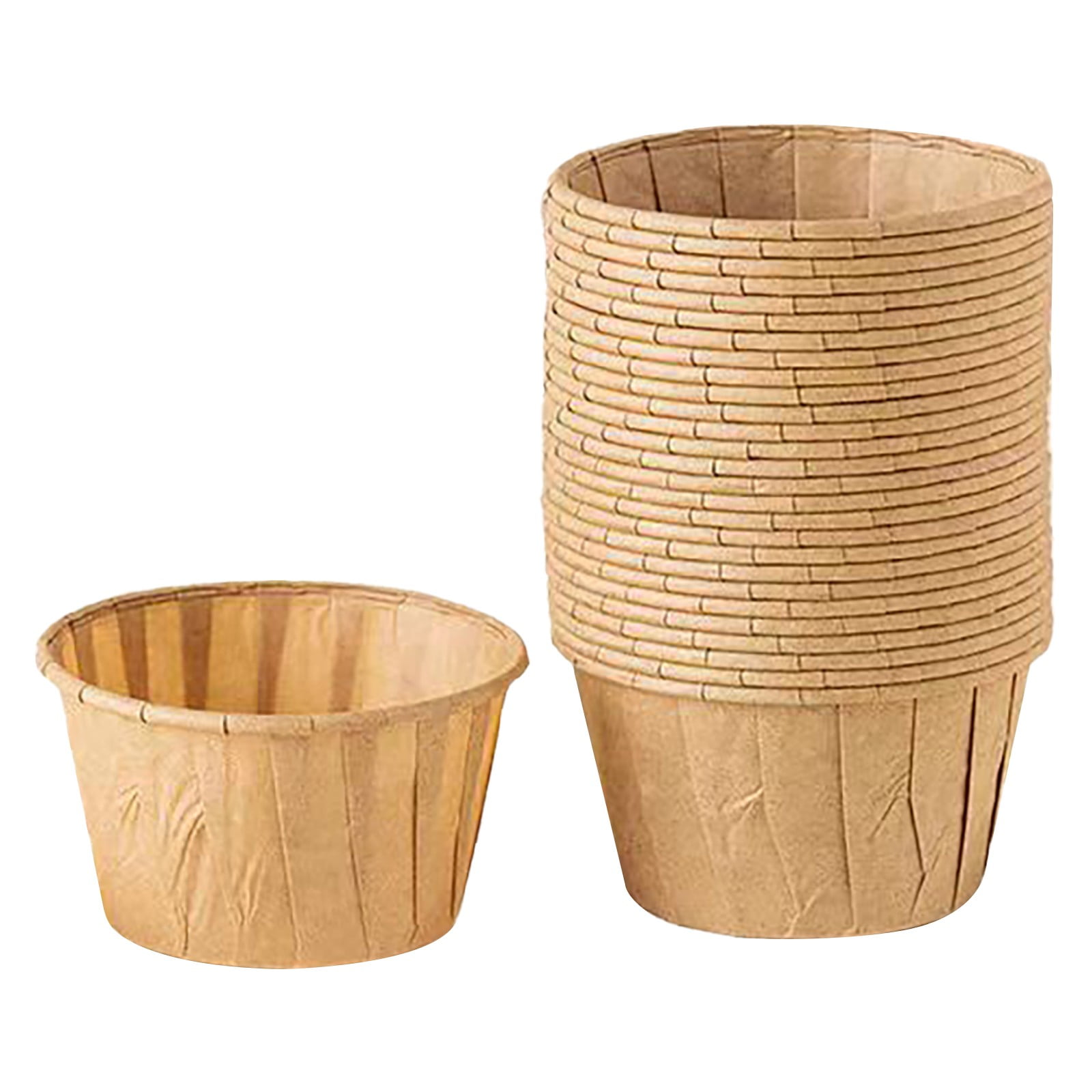 100 Pcs Mini Fluted Tube Pan Liner Nonstick Greaseproof Heat Paper Cake ...