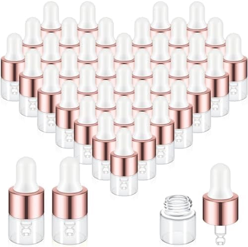 100 Pcs Mini Glass Oil Dropper Bottle Bulk, Clear Essential Small Empty ...
