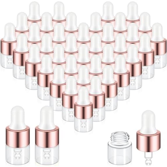 100 Pcs Mini Glass Oil Dropper Bottle Bulk, Clear Essential Small Empty ...