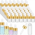 100 Pcs Mini Glass Oil Dropper Bottle Bulk, Clear Essential Small Empty ...