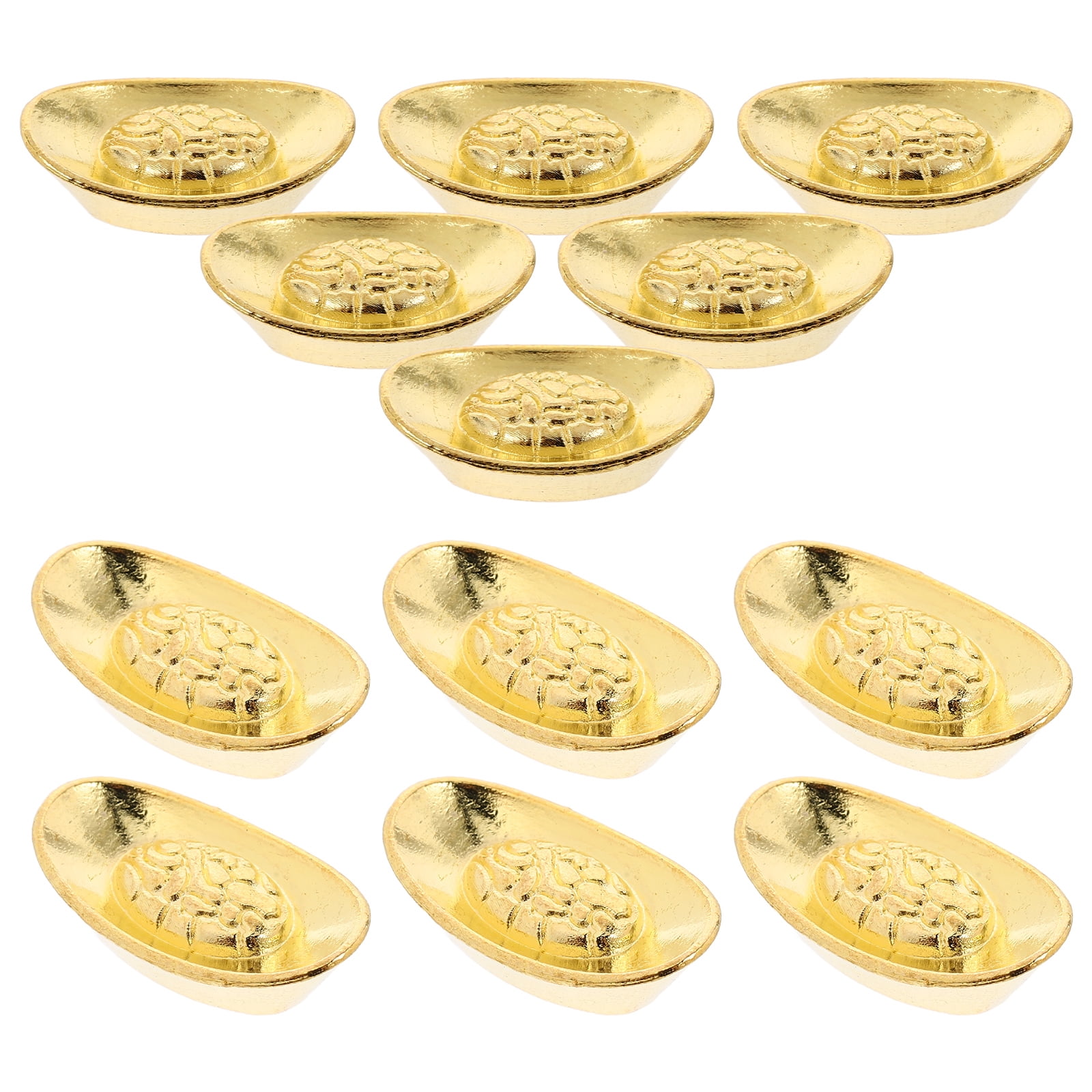 100 Pcs Mini Gold Ingot Rowing Machine Mats Bulk Rotator Decor ...