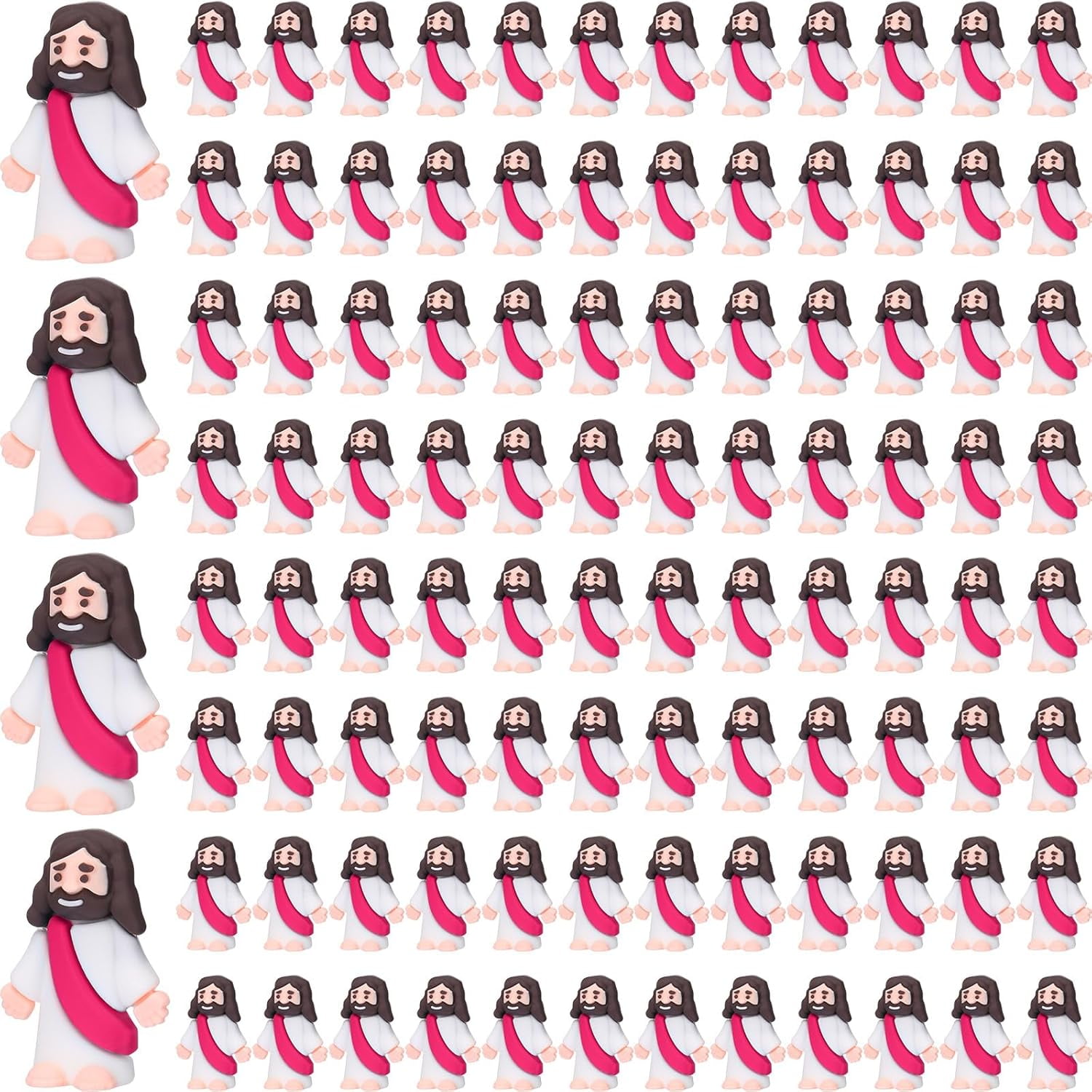 100 Pcs Mini Jesus Figurines Bulk Little Jesus Figures for Hide and ...