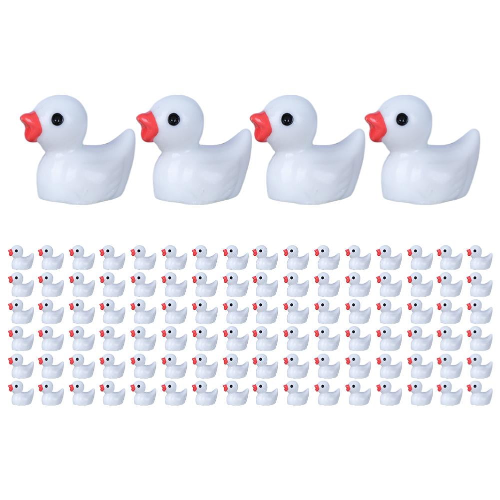 100 Pcs Mini Resin Ducks, Tiny Duck Figures for Slime DIY Craft ...