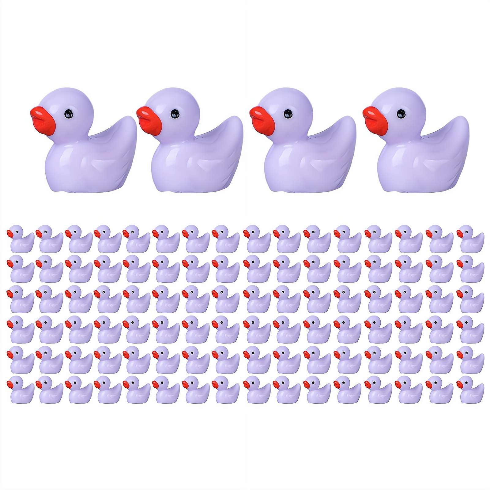 100 Pcs Mini Resin Ducks Tiny Ducks Miniature Duck Figures for Slime ...