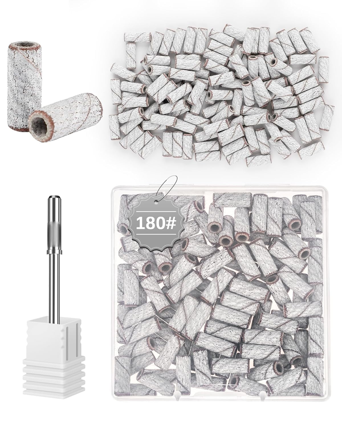 100 Pcs Mini Sanding Bands for Nail Drill,180 Grit Small Sanding Bands ...