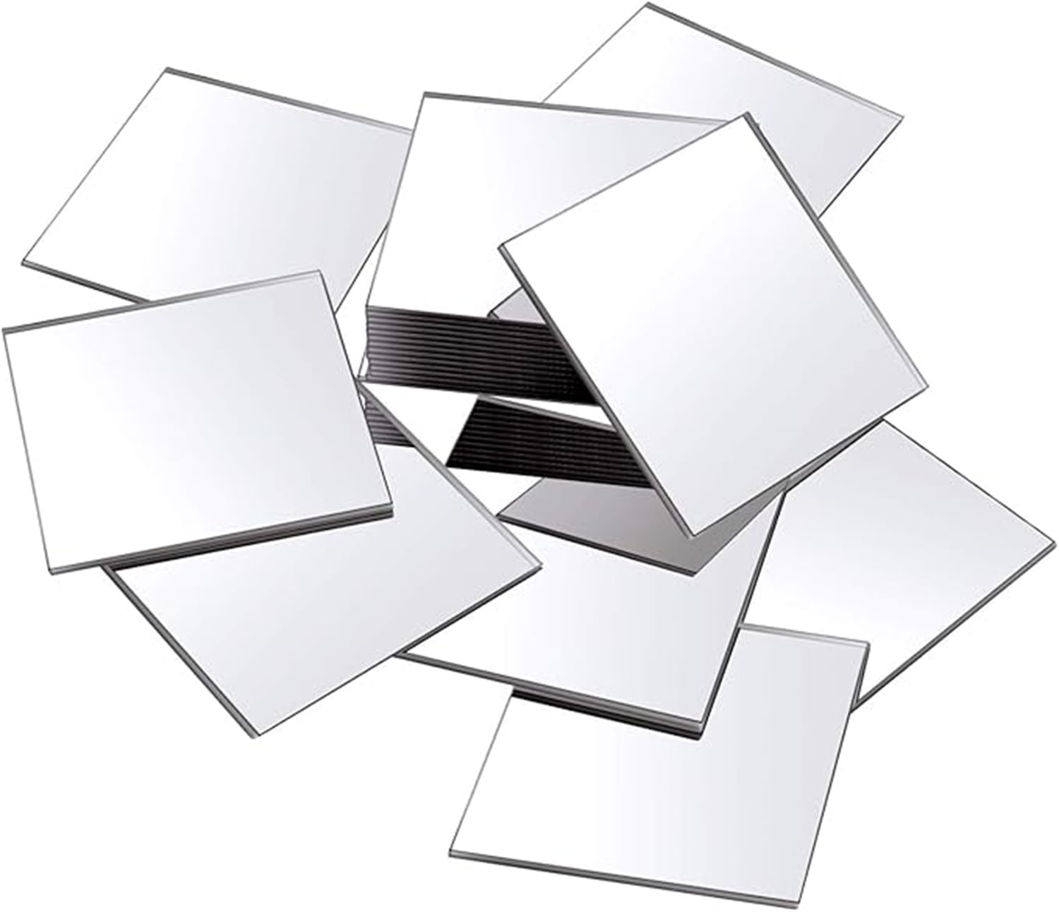 100 Pcs Mini Size Square Mirror, 1.18In Acrylic Mini Mirror,Small ...