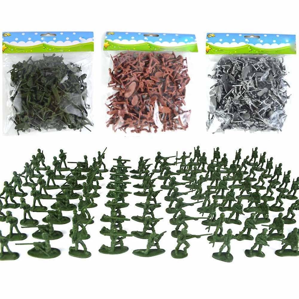 100 Pcs Mini Soldiers Model Playset Military Army Men Action Figures ...