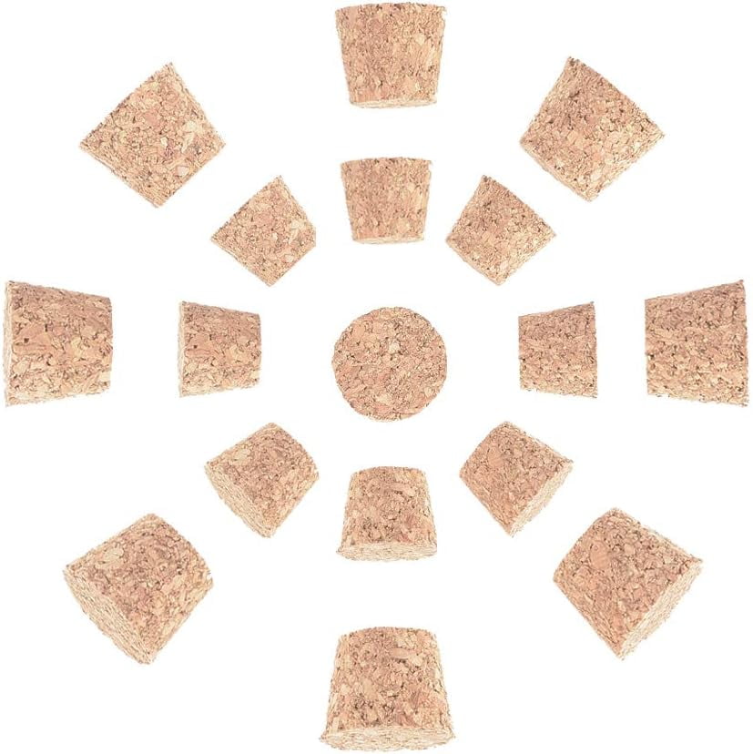 100 Pcs Mini Wooden Bottle Cork Stoppers 2 Sizes Small Jars Corks ...