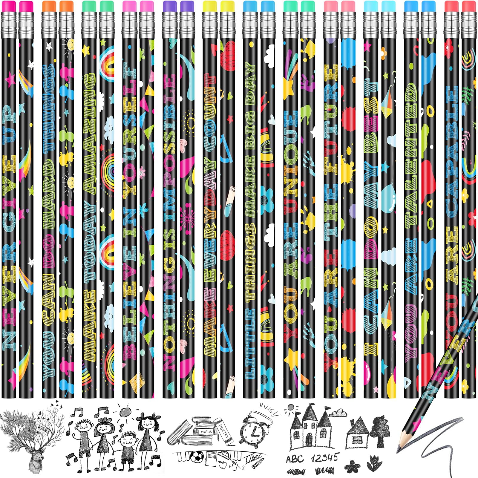 100 Pcs Motivational Bulk, Fun Inspirational School for Classroom, Cute ...