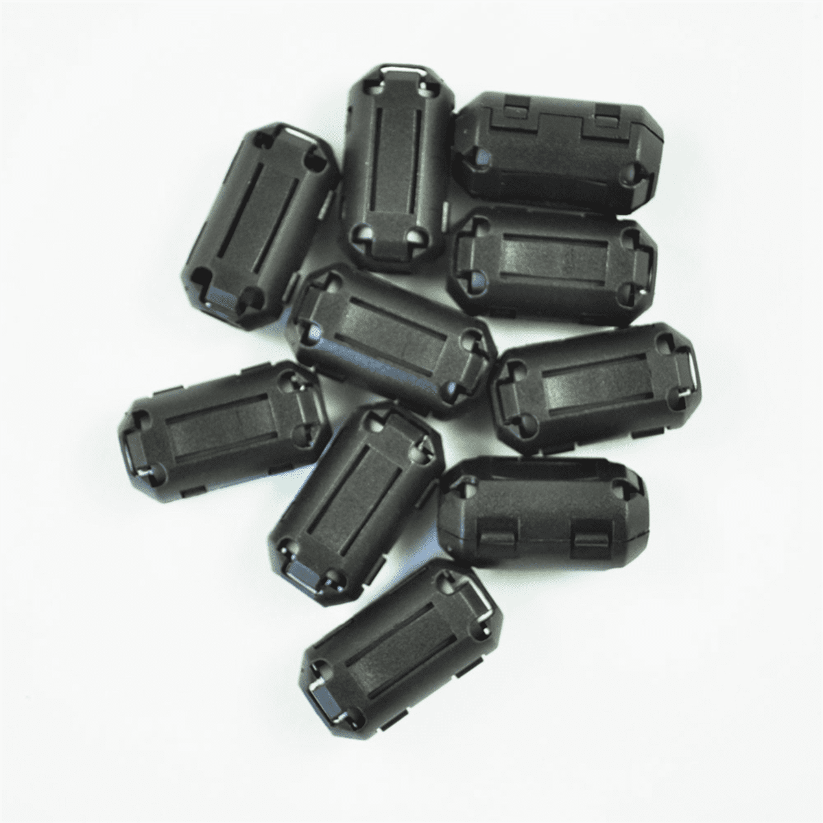 100 Pcs Movable 7mm Inner Diameter Black Ferrite Core Ring Cable Clip ...